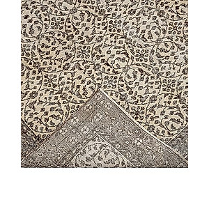 BESPOKY 5'2" x 8' 10" (158 x 270 Cm) Vintage Gray Frame Wool and Cotton Handmade Area Rug