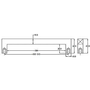 Richelieu Hardware BP9466320900 Sheffield Collection 12 5/8-inch (320 mm) Center-to-Center Matte Black Traditional Rectangular Pull Handle for Barn Doors, Cabinets, Drawers, and Furniture