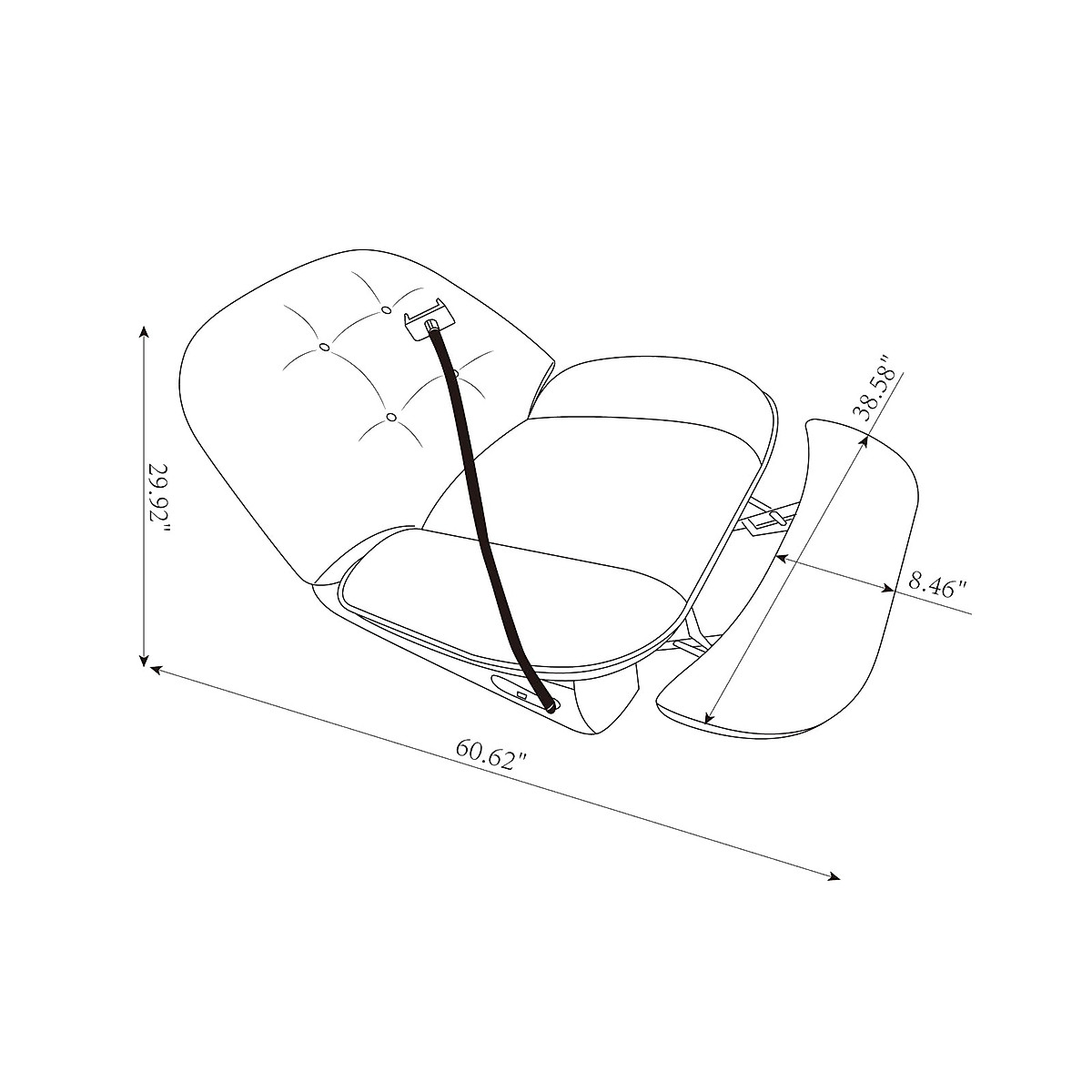 Power Glider Rocker Recline Chair, 360°Swivel Lift Electric Sofa with Cellphone Holder, Voice Wake-Up Function, USB Charger Port, Bluetooth Music Player Function Chair for Living Room (white)