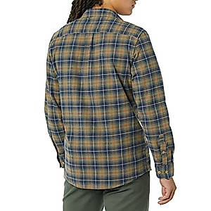 Goodthreads Men's Standard-Fit Long-Sleeve Stretch Flannel Shirt, Dark Blue/Multi Color/Plaid, XX-Large Tall