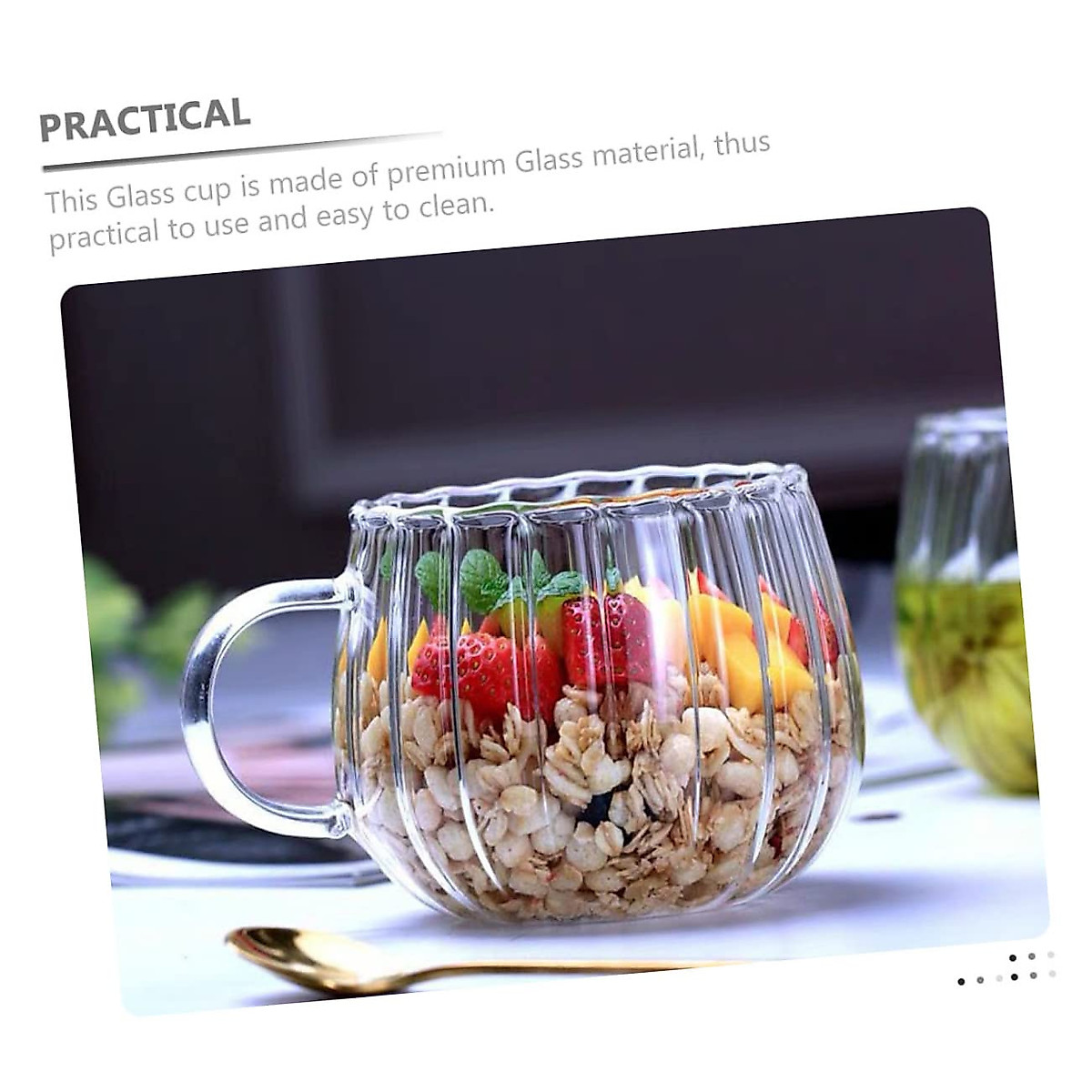 Angoily 2pcs Glass Pumpkin Cups 350ml Breakfast Cup for Milk Beer Cup Breakfast Glass Transparent Juice Cup Cocktail Cup Beverage Cup Transparent Whiskey Cup Drinking Cup Coffee Mug Clear Mug