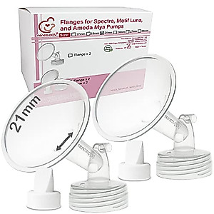 Nenesupply 21mm Flange and Duckbil Valves Compatible with Spectra S1 Spectra S2 Breastpump Replacement to Spectra Pump Parts and Spectra Flange Replace Spectra Duckbill Valves and Spectra 21mm