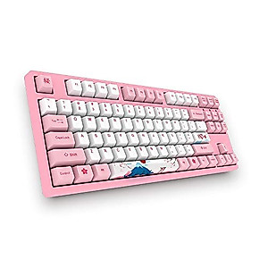 Keyboard keycaps 87 Keys Keyboard Bluetooth 3.0 USB Wired PBT Keycaps Mechanical Gaming Keyboard forPC Laptop