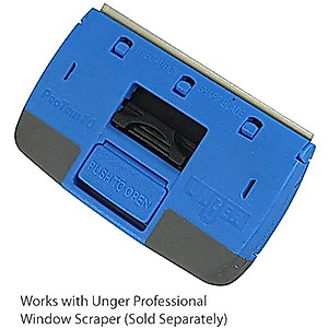Unger Professional Replacement Window and Glass Scraper Blades, 4" (5 Blades)