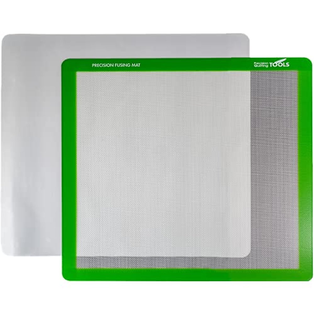 Precision Fusing Mat (17" x 17") Includes Non-Slip/Nonstick mat with See-Through Design for Appliqué Creation, and Bonus Teflon Coated Pressing Sheet!