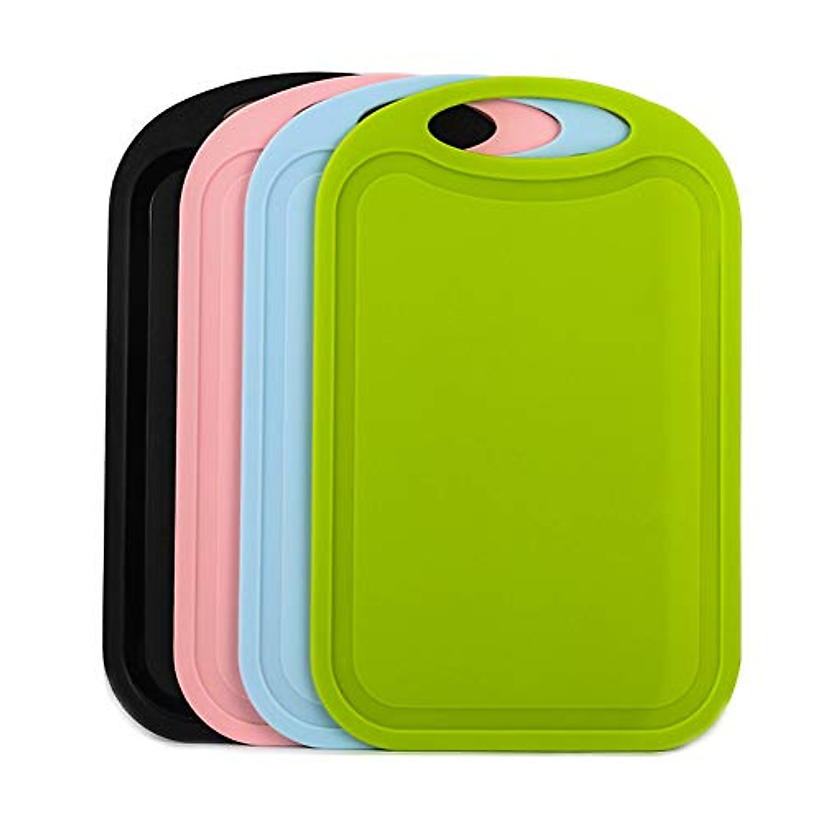 everd1487HH Nonslip Plastic Cutting Board Food Fruit Chopping Block Mat Kitchen Cook Supply with Hanging Hole Light Pink