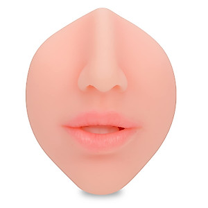 Male Masturbator Realistic Blowjob Stroker Lifelike Mouth and Deep Throat Onahoru Closed-Ended Pocket Oral Sleeve Adult Sex Toys for Man Masturbation (Flesh)