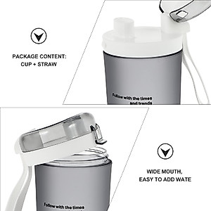 Healifty 1pc Frosted Shaker Cup Sports Plastic Bottle Large Capacity Water Bottle Plastic Drinking Bottle Portable Water Bottle Sports Water Kettle Plastic Water Bottle Outdoor Water Kettle