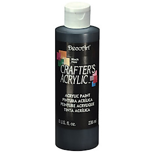 DecoArt Crafter's Acrylic All-Purpose Paint 8oz, Black