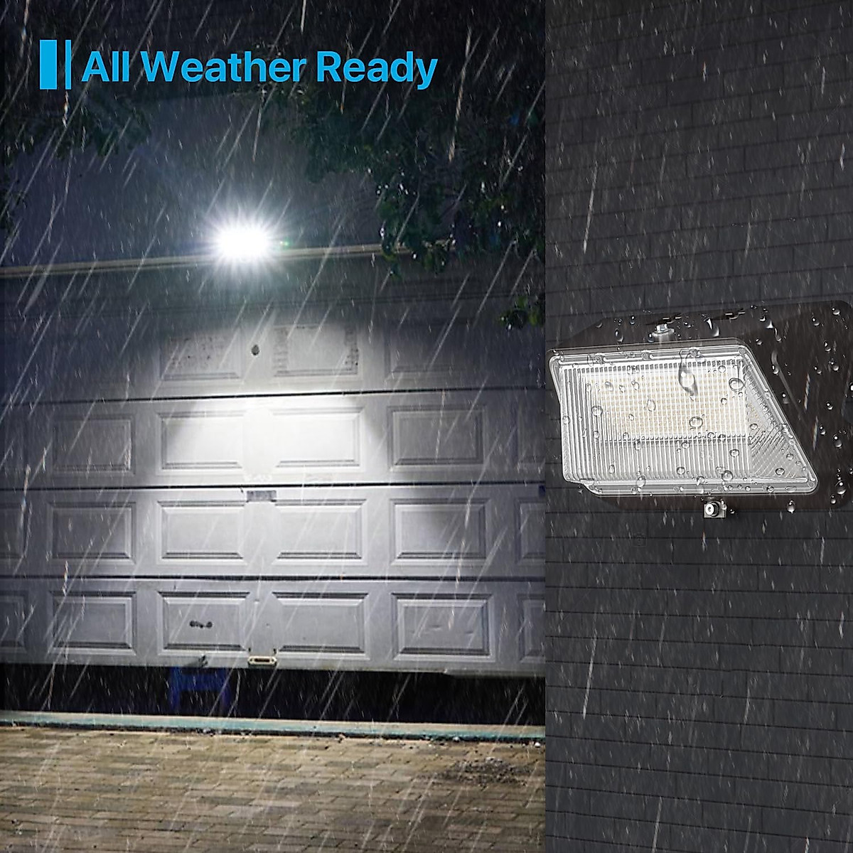 Upgraded LED Wall Pack Lights with Dusk to Dawn Photocell, 2Pack Led Wall Lights 70W IP65 Waterproof Wall Mount Outdoor Wall Lights Fixture 8400LM 5000K Daylight Outdoor Flood Lights for Warehouse