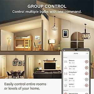 Sengled Zigbee Smart Edison Bulbs, Smart Hub Required, Work with SmartThings and Echo with Built-in Hub, Voice Control with Alexa and Google Home, Amber Warm 2000K LED E26 Edison Bulb, 60W Eqv. 6 Pack