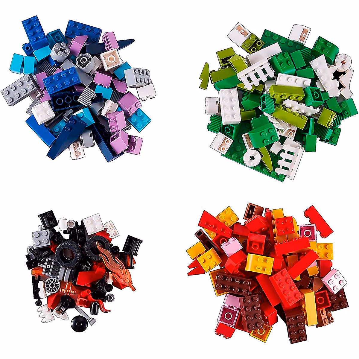 MAX Build More Building Bricks Accessories and Wheels Value Set (250 Pieces) by ZURU - Compatible with Other Major Brands