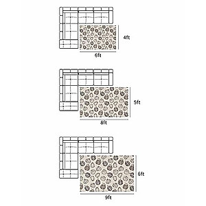 Thanksgiving Fall Outdoor Rug for Patio/Deck/Porch, Non-Slip Large Area Rug 6 x 9 Ft, Autumn Pumpkin Rustic Burlap Indoor Outdoor Rugs Washable Area Rugs, Reversible Camping Rug Carpet Runner