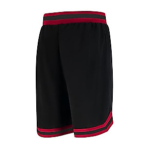 Ultra Game Mens Active Knit Training NBA Woven Team Logo Poly Mesh Basketball Shorts, Black, Medium US