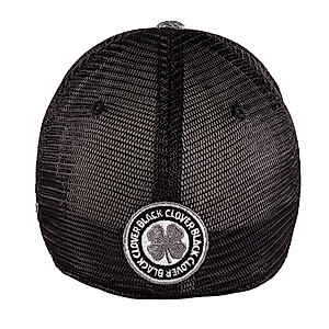 Black Clover Lucky Heather Mesh Grey Flex Cap, Black/Grey/Black Mesh (L/XL)
