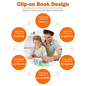 Wallxin Travel Tangram Puzzle - Magnetic Pattern Block Book Road Trip Game Jigsaw Shapes for Kids Adult Challenge IQ Educational Toy Gift Brain Teasers-2 Set of Tangrams