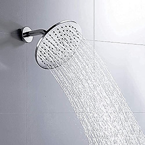 ZM 6-inch Stainless Steel Shower Arm for Shower Head Extension with Flange