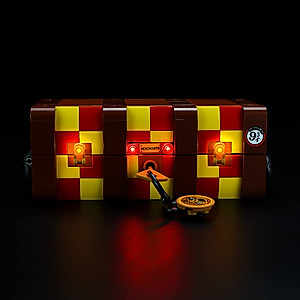 Kyglaring LED Lighting Kit Only Lights Set Designed for Lego Harry Potter Hogwarts Magical Trunk 76399 Model Building Kit - without Lego Set (Standard Version)