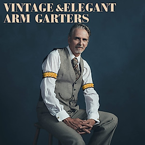 Tarpop 20s Sleeve Garters Armbands Shirt Sleeve Holders for Men Women Roaring Arm Garters Shirt Belt Costume Armband Garter (Multi Colors,12 Pairs)