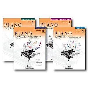 Faber Piano Adventures Level 2B Learning Library Pack Four Book Set - Lesson, Theory, Performance, and Technique & Artistry Books