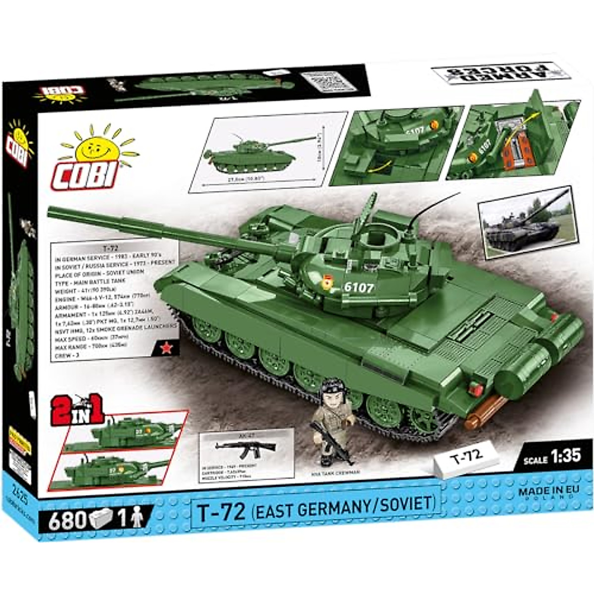 COBI Armed Forces T-72 (East Germany/Soviet) Tank