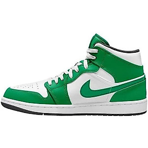 Jordan Nike Air 1 Mid Mens Lucky Green DQ8426 301 - Size 12,Lucky Green/Black-white