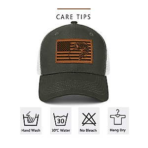 Fishing Hat Fishing Gifts for Men Bass Fish Flag Hat Father's Day Christmas Birthday Gifts for Dad Husband Grandpa Trucker Hat Snapback Baseball Cap
