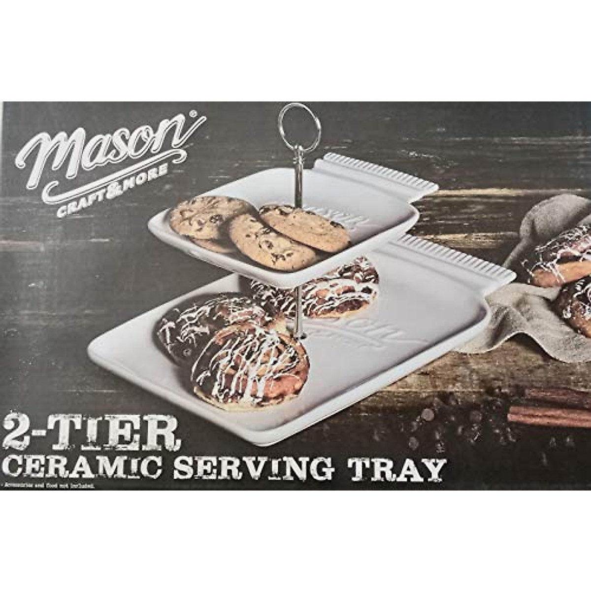 Mason Craft Ceramic 2 Tier Serving Tray