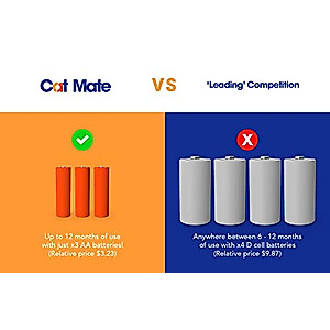 Cat Mate C500 Five-Meal Automatic Pet Feeder with Stainless Steel Bowl Inserts