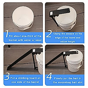 EASYTAO Mouse Trap Bucket,Walk The Plank Rat Trap Mice Traps for House,Humane Rat Trap Auto Reset,Rat Trap Bucket Spinner Ramp Included Sanitary Safe Mousetrap Catcher for Indoor Outdoor