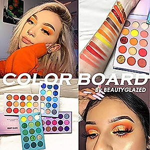 Beauty Searcher 60 Color Eyeshadow Palette, 4 in 1 Board High Pigmented Glitter Matte Eye Shadow Rotation Pearlescent Nude Makeup Palette Eyes Cosmetic