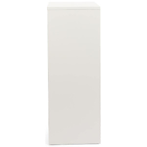 Displays2go, Rectangular Retail Store Pedestal, Laminated Particle Board & Melamine Construction – White Finish (WDCUBEWHT3)