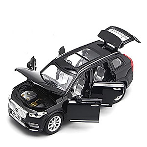 LUTPOL Die Casting 1/32 Metal Diecasting Car Model for Volvo-xc90 SUV Alloy Toy Car Sound and Light Pull Back Model Off-Road Vehicle Gifts for Boys Unzip Toy ( Color : Black )
