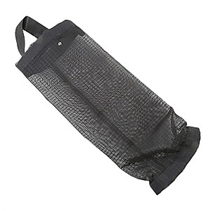 Sevenfly Plastic Bag Holder Mesh Hanging Storage Dispensers Grocery Bag Holder for Kitchen Garbage Containers Storage,black