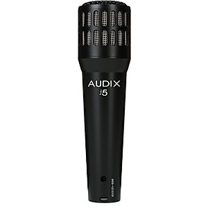 Audix i5 Dynamic Instrument Microphone: Pro Snare Mic/Guitar Amp Microphone - Black
