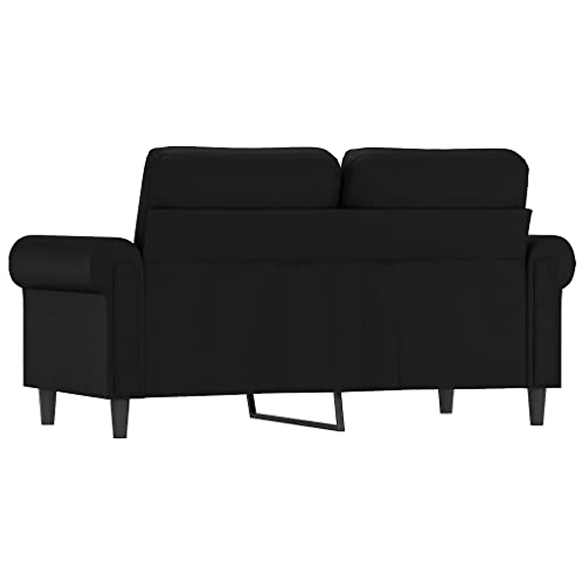 vidaXL 2-Seater Sofa Black 47.2" Faux Leather