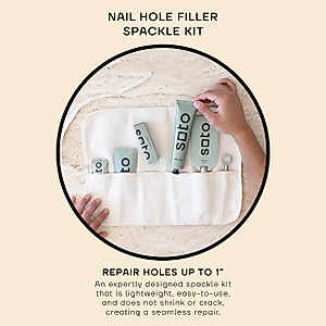 soto Small Hole Repair, Beige, 7-Piece Kit (No. 09 Rough Sketch) - High Strength Small Hole Repair Kit for use on: Walls, Drywall, Ceiling, Furniture, Cabinets