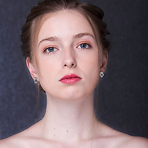 Sterling Silver Huggie Hoop Earrings, Fine Hoops Earrings CZ Cubic Zirconia Platinum Plated Small Silver Hoop Earrings for Women