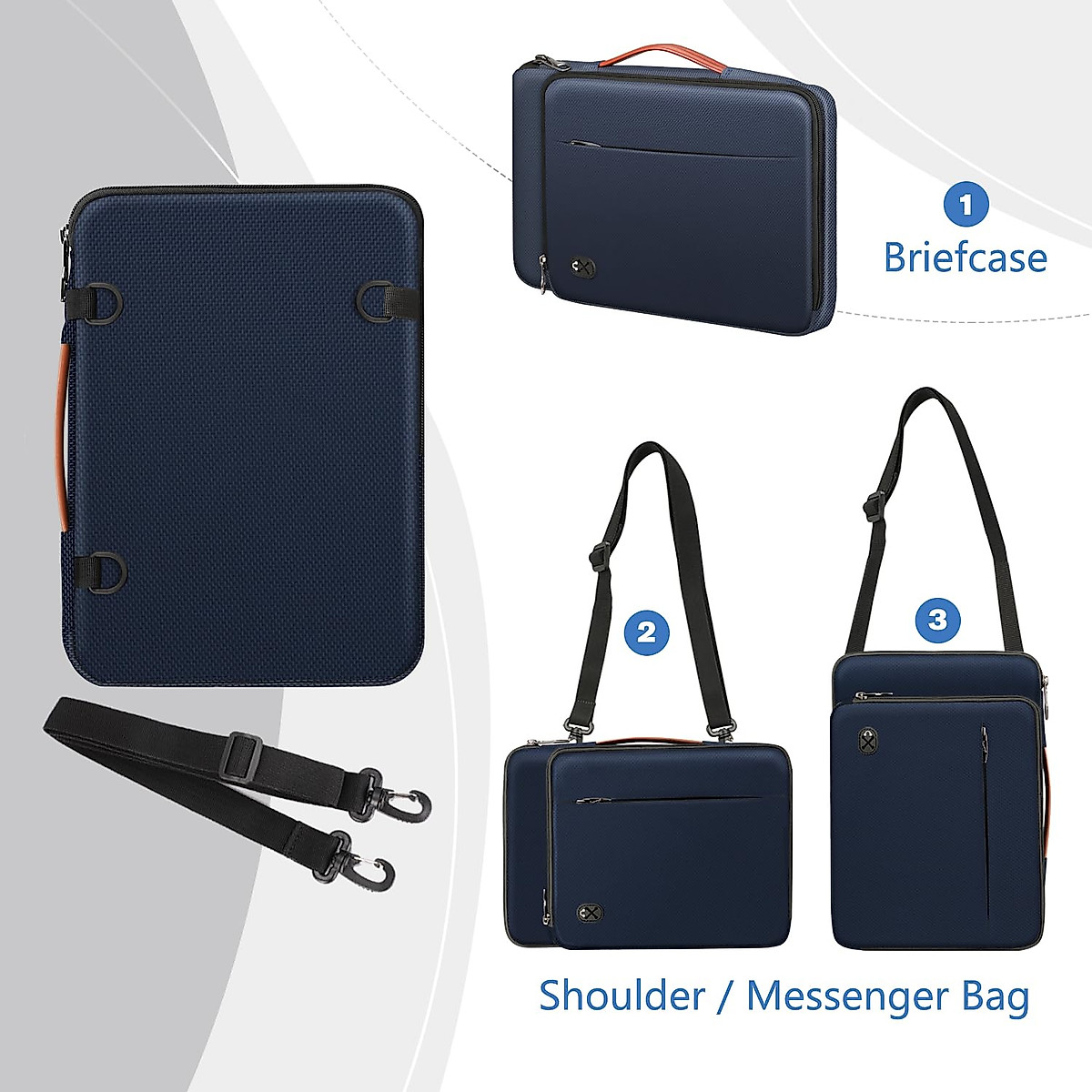 Fintie INPAC 12.9-13 Inch Tablet Laptop Sleeve Case, Briefcase Shoulder Bag for MacBook Pro, MacBook Air, iPad Pro/Air 12.9-13