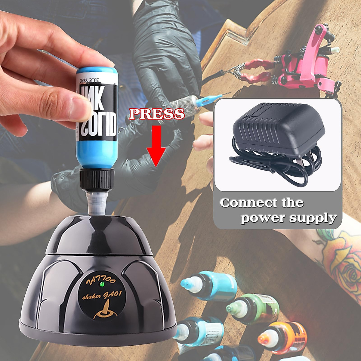 4000rpm Mini Vortex Mixer with Touch Function,Perfect for Laboratory Mixing, Paint Shaking, Tattoo Ink, Nail Polish, Eyelash Products, and Liquid Bottle Pigment Stirring,Efficient Mixing Ink Mixer