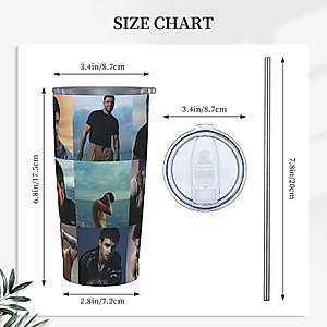 UALWORY Liam Music Payne Tumbler Cup 20oz Travel Coffee Mug with Lid and Straw Stainless Steel Insulated Mugs