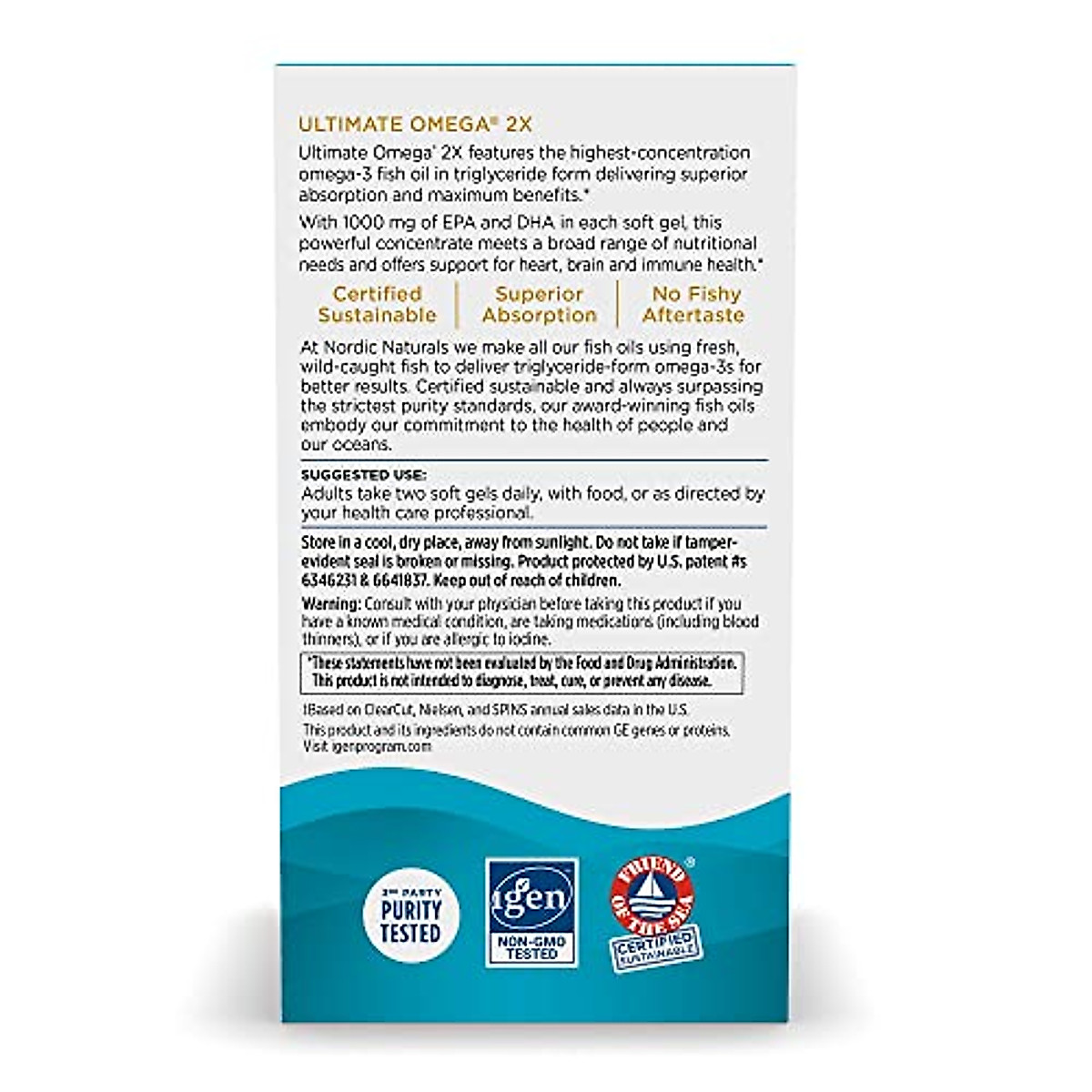 Nordic Naturals Ultimate Omega 2X, Lemon Flavor - 60 Soft Gels - 2150 mg Omega-3 - High-Potency Omega-3 Fish Oil with EPA & DHA - Promotes Brain & Heart Health - Non-GMO - 30 Servings