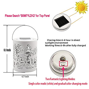 Solar Lights, Aokudoni Outdoor Garden Hanging Lanterns for Patio Yard Garden Home, Waterproof Solar Lanterns for Table, Outdoor, Party Decorative