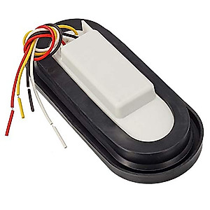 Partsam 2 Pcs 6" inch Oval Truck Trailer Led Tail Stop Brake Lights Taillights Running Red and Amber Parking Turn Signal Lights, Sealed 6 inch Oval led Trailer Tail Lights w reflectors Flush Mount