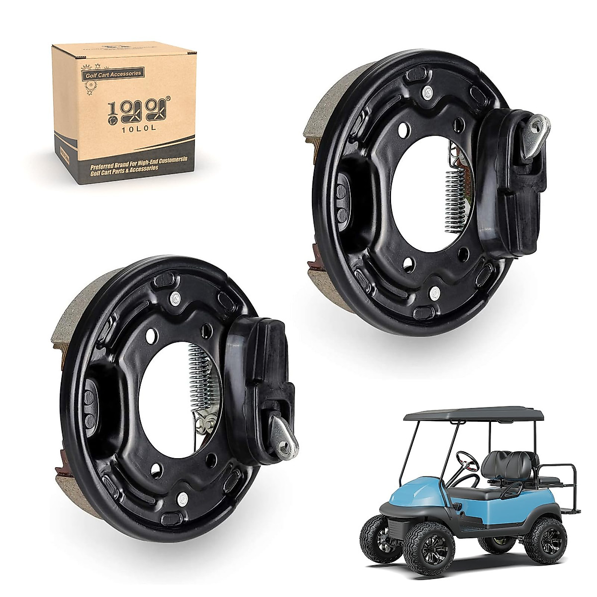 10L0L Driver Side & Passenger Side Brake Assembly, Rear Brake Cluster for 1995-Up Club Car DS and Precedent, for Club Car Golf Carts 101823301 103380202101823301/103380202