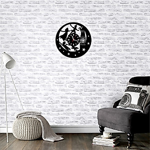 Lovelygift4you Absolutely Unique Gift Wooden Wall Clock Christmas for Kids Boys Girls Room Decorations Baby Shower Movie Party Supplies Bedding Poster Women Collectibles not Vinyl