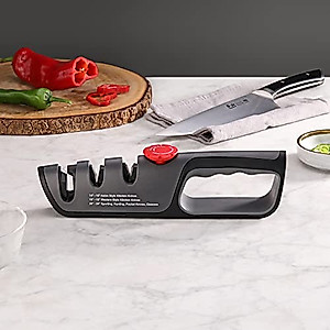 Cangshan 1026108 3-Stage Adjustable 14-24 Degree Professional Knife + Scissor Sharpener