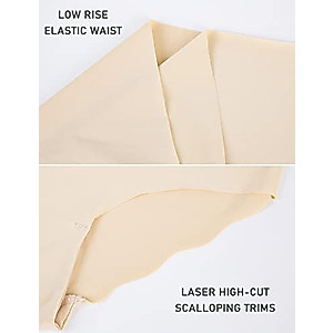 Kiench Teens Girls Seamless Underwear No Show Bikini Panties Tagless 6-Pack US XL / Size 22 / 16-18 Years / Women Panty Size 7, Black & Beige