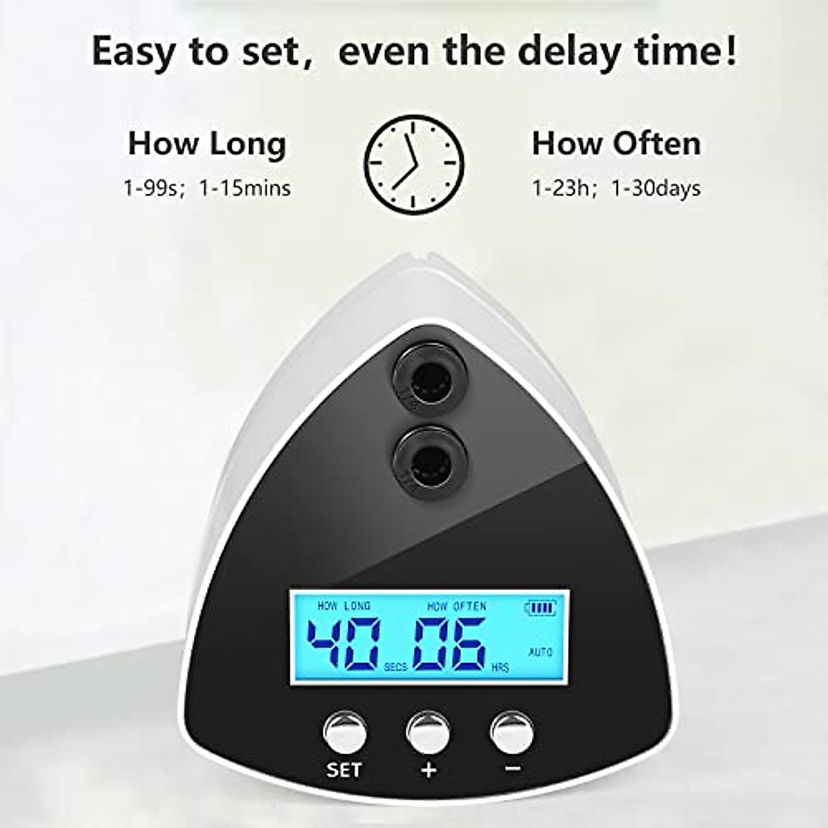 DAOTAILI Reptile Misting System, Automatic Intelligent Reptile Humidifiers with 3 PCS Spray Nozzles, LCD Reptile fogger with Smart Timing Rainforest.This is Rainforest Device, Not A Sprayer