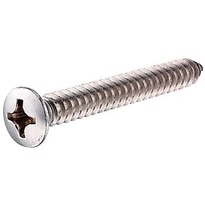 Hillman 823668 Stainless Steel Oval Head Phillips Sheet Metal Screw, #8 x 1-1/4-Inch, 100-Pack